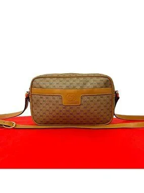 Gucci | Bags | Gucci Vintage Micro Gg Logo Leather Mini Shoulder Bag ...